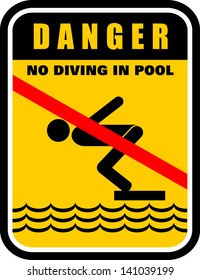 No Diving Pool Sticker Stock Vector (Royalty Free) 401769643 | Shutterstock