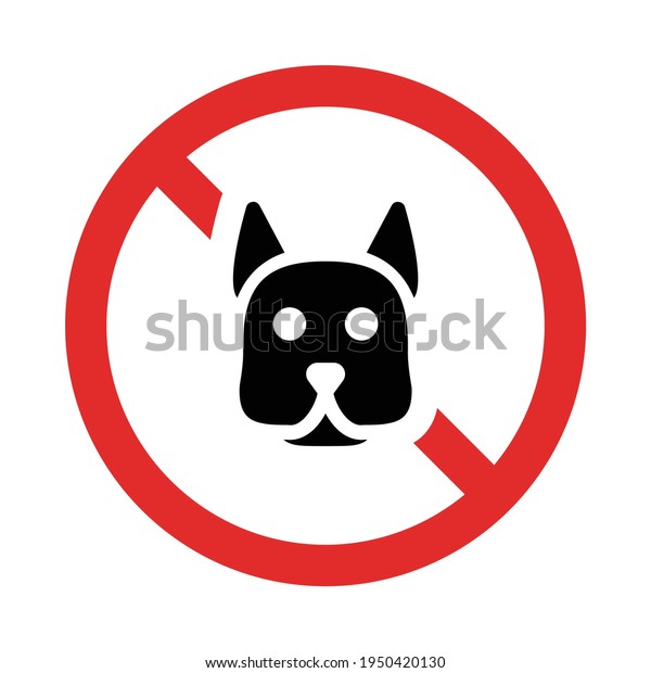 No Dog Allowed Red Sign Vector Stock Vector (Royalty Free) 1950420130 ...