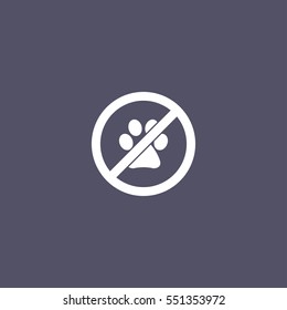 No Animals Icon Vector Isolated On Stock Vector (Royalty Free ...