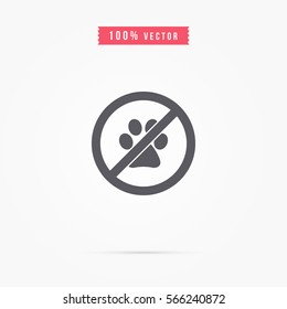No Animals Icon Vector Isolated On Stock Vector (Royalty Free ...