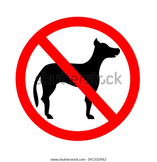 No Dog Sign Vector Stock Vector (Royalty Free) 341310962