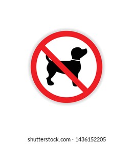 No Dog Sign Zone Vector Illustration Stock Vector (Royalty Free ...