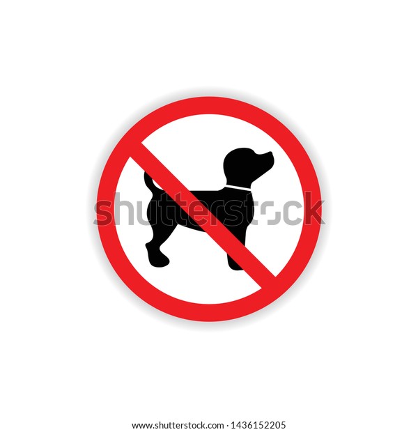 No Dog Sign Zone Vector Illustration Stock Vector (Royalty Free ...