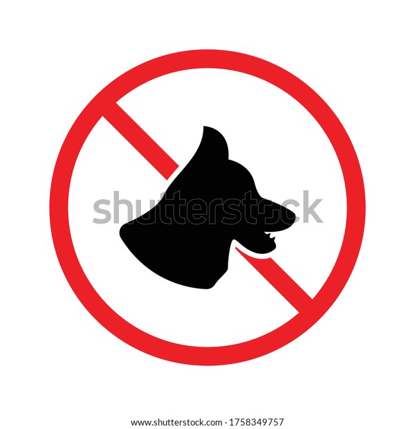 No Dogs Allowed Sign Vector Stock Vector (Royalty Free) 1758349757 ...