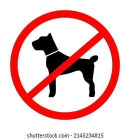 No Dogs Sign Vector Icon Flat Stock Vector (Royalty Free) 2145234815 ...