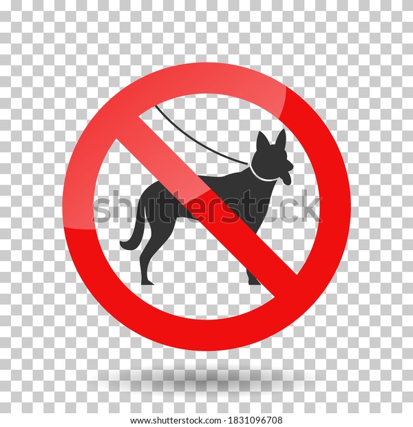 No Dogs Vector Isolated Round Reg Stock Vector (Royalty Free ...