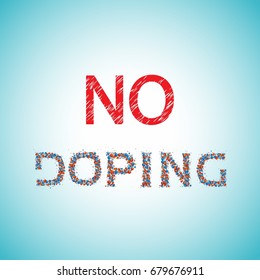 No Doping Banned Drugs Vector Illustration: vector de stock (libre de ...