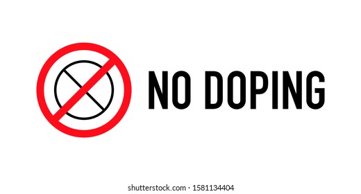 No Doping Logotype Design Sign Isolated Stock Vector (Royalty Free ...