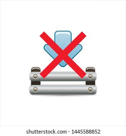 No Download Icon No Upload Vector Stock Vector (Royalty Free ...