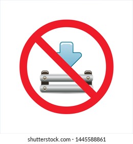 No Download Icon No Upload Vector Stock Vector (Royalty Free ...