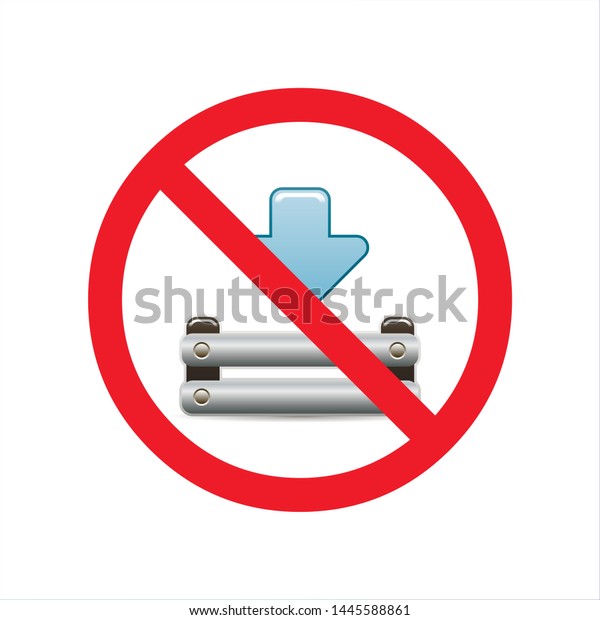No Download Icon No Upload Vector 스톡 벡터(로열티 프리) 1445588861