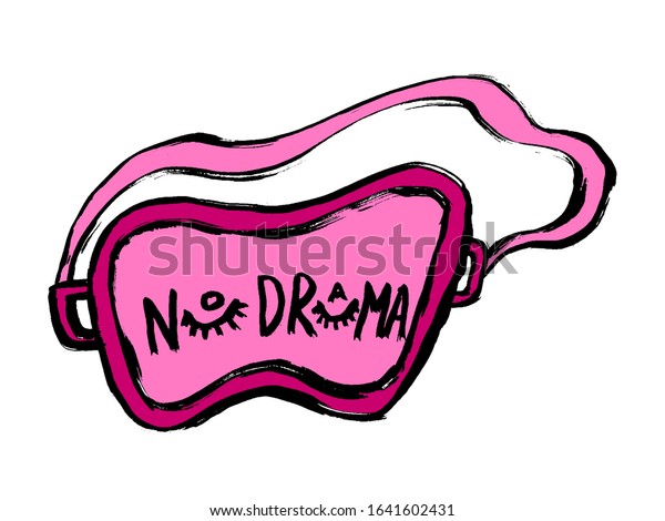 No Drama Sleeping Mask Vector Hand Stock Vector (Royalty Free ...