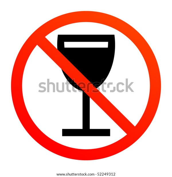 No Drink Alcohol Sign Vector Illustration Stock Vector (Royalty Free ...