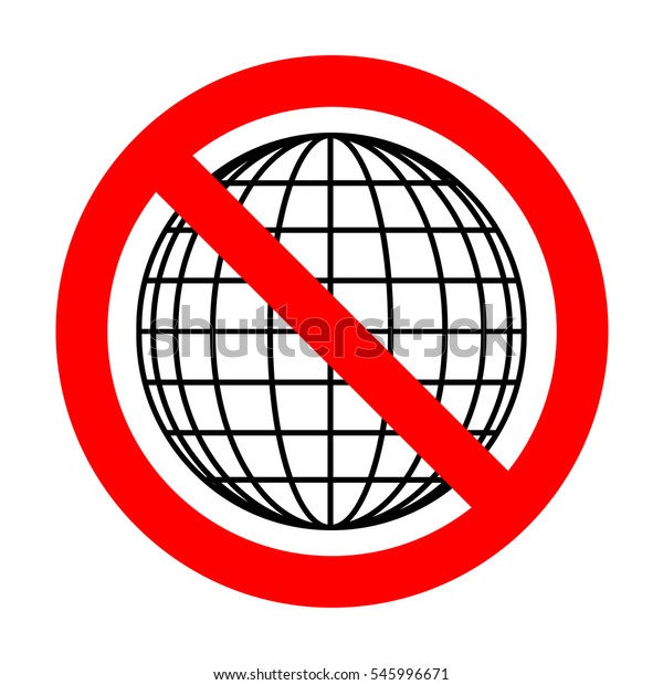 No Earth Globe Sign Stock Vector (Royalty Free) 545996671 | Shutterstock