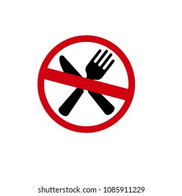 No Eat Icon Stock Vector (Royalty Free) 1085911229 | Shutterstock