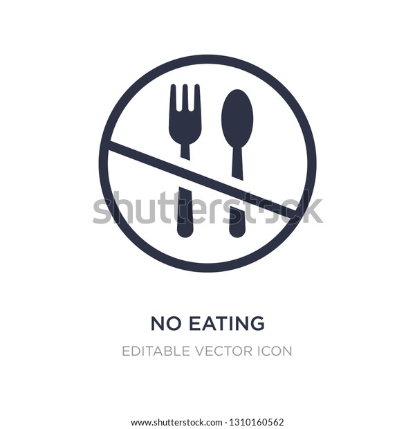 No Eating Icon On White Background Stock Vector (Royalty Free ...