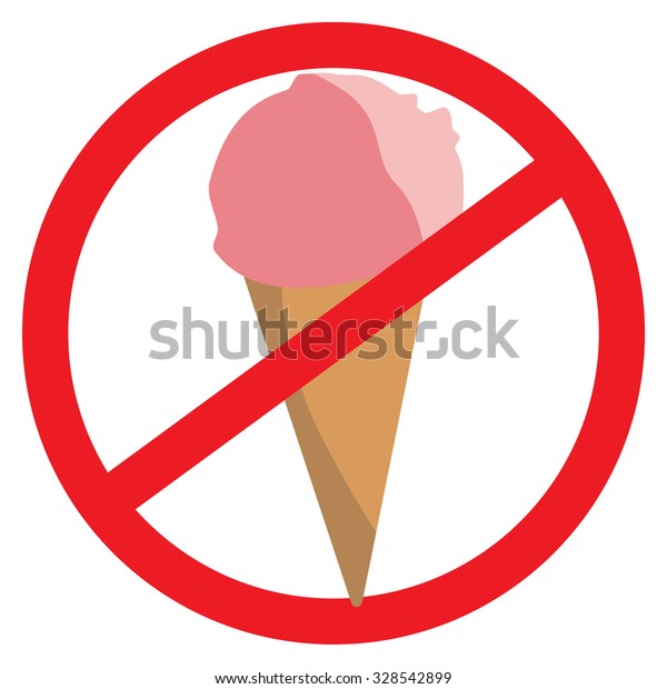 No Eating Sign Vector Illustration Ice: vector de stock (libre de ...