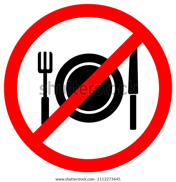 No Eating Symbol Sign Vector Illustration Stock Vector (Royalty Free ...
