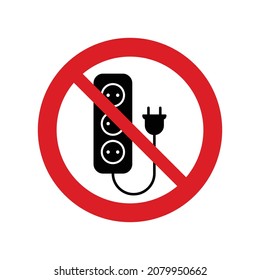 No Electricity Extension Vector Not Allow Stock Vector (Royalty Free ...