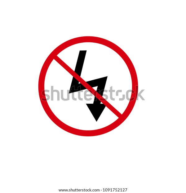 No Electricity Symbol: เวกเตอร์สต็อก (ปลอดค่าลิขสิทธิ์) 1091752127 ...