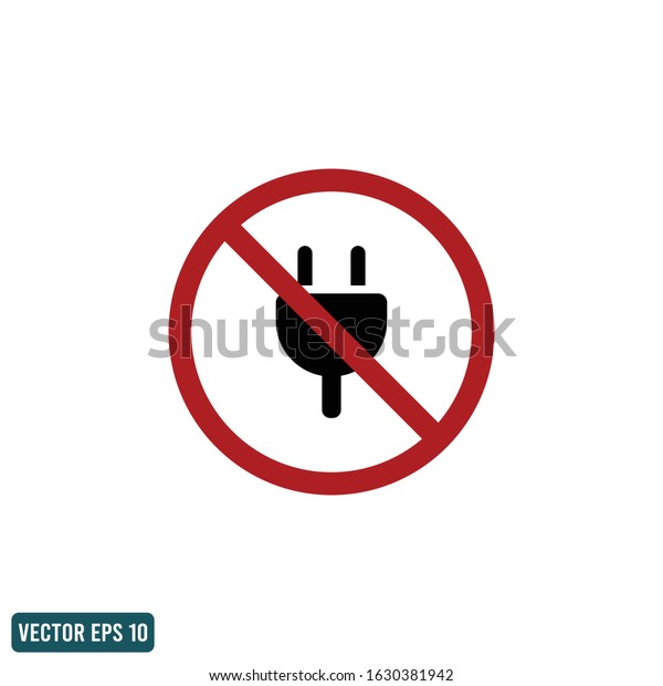 No Electricity Symbol Design Element Eps10 Stock Vector (Royalty Free ...