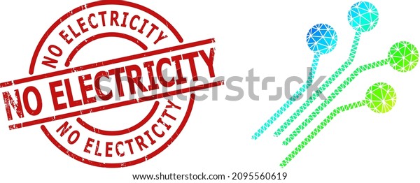 No Electricity Textured Watermark Lowpoly Rainbow Stock Vector (Royalty ...