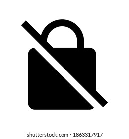 No Encryption Icon Isolated On White Stock Vector (Royalty Free ...