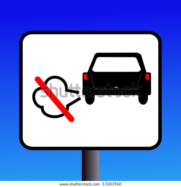 No Engine Idling Sign Exhaust Fumes Stock Vector (Royalty Free) 13303960