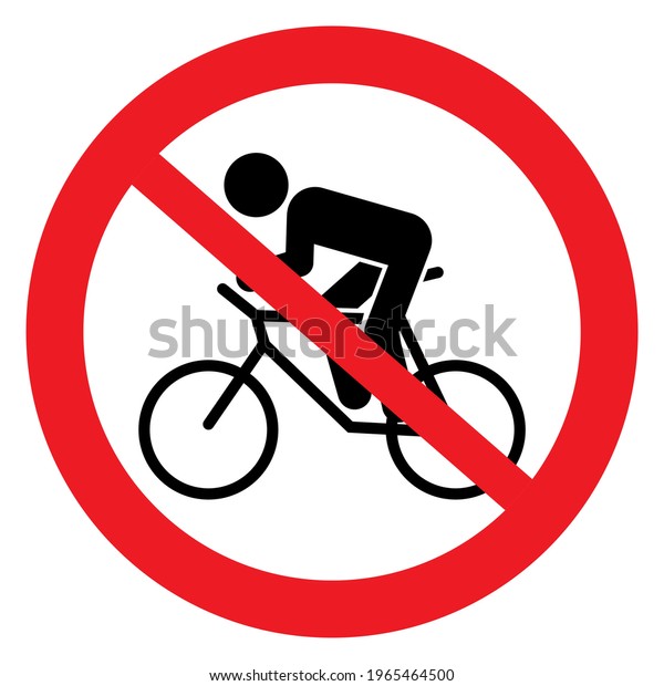 No Entry Bicycles Road Sign Vector Stock Vector (Royalty Free ...