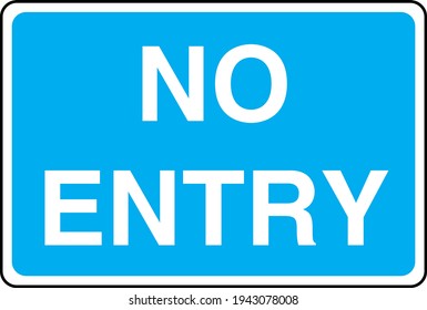 No Entry Blue White Sign Board: เวกเตอร์สต็อก (ปลอดค่าลิขสิทธิ์ ...