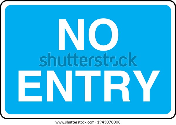 No Entry Blue White Sign Board: เวกเตอร์สต็อก (ปลอดค่าลิขสิทธิ์ ...