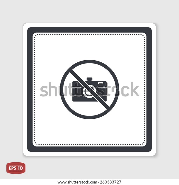No Entry Camera Prohibitory Sign Photo Stock Vector (Royalty Free ...