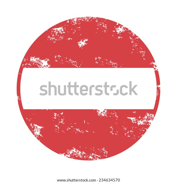 No Entry Grunge Sign Vector Illustration Stock Vector (Royalty Free ...