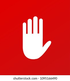 No Entry Hand Sign Stock Vector (Royalty Free) 1095166490 | Shutterstock