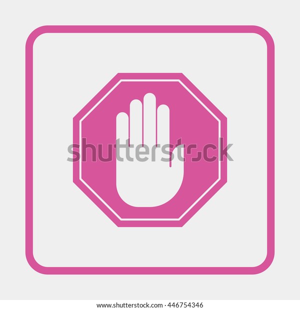 No Entry Hand Sign 스톡 벡터(로열티 프리) 446754346