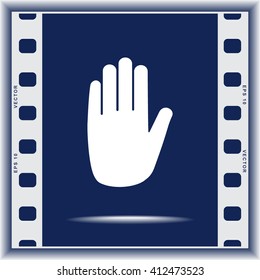 No Entry Hand Sign Icon Vector Stock Vector (Royalty Free) 411556153