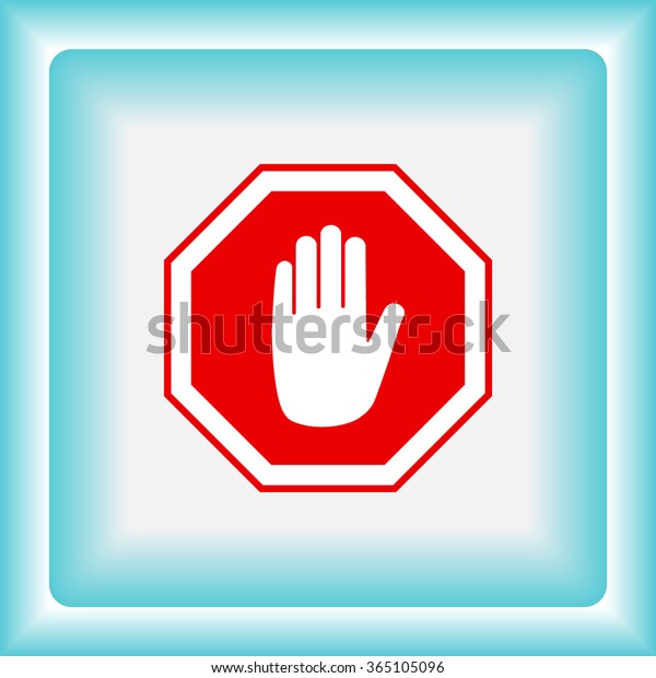 No Entry Hand Sign Icon Vector Stock Vector (Royalty Free) 365105096 ...