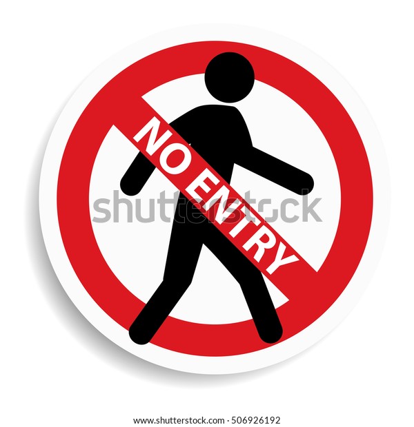 No Entry Hand Sign On White: vetor stock (livre de direitos) 506926192 ...