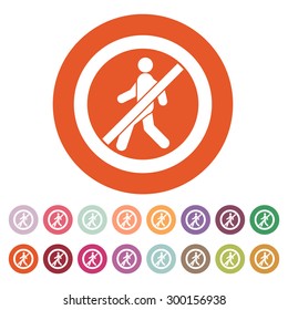 Vektor Stok No Entry Icon Disallowed Danger Warning (Tanpa Royalti ...