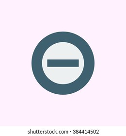 No Entry Icon On Blue Circle: vector de stock (libre de regalías) 384414502