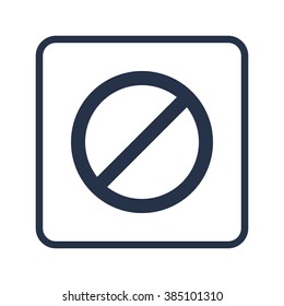 No Entry Icon On White Background Stock Vector (Royalty Free) 385101310 ...