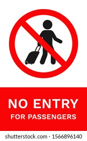 No Entry Passengers Sign Vertical Vector Stock Vector (Royalty Free ...