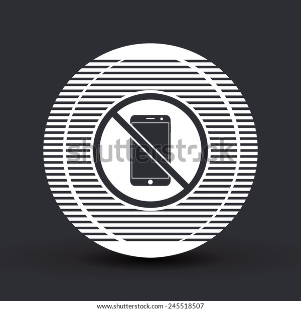 No Entry Phone Prohibitory Sign Mobile Stock Vector (Royalty Free ...