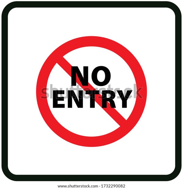 No Entry Prohibited Sign Sign Word: เวกเตอร์สต็อก (ปลอดค่าลิขสิทธิ์ ...