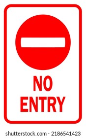 No Entry Road Signs Vector Stock Vector (Royalty Free) 2186541423 ...