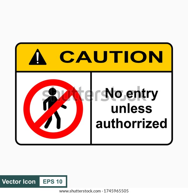 No Entry Sign No Access Label Stock Vector (Royalty Free) 1745965505 ...
