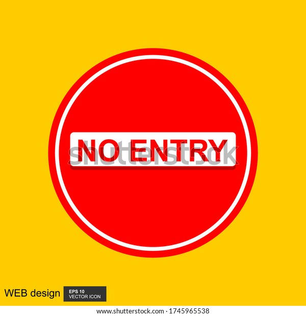 No Entry Sign No Access Label Stock Vector (Royalty Free) 1745965538 ...