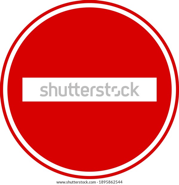 No Entry Sign Red Circle Background Stock Vector (Royalty Free ...