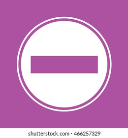 No Entry Sign Vector Icon Purple Stock Vector (Royalty Free) 466257329 ...