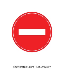 No Entry Symbol Vector Isolated On Stock Vector (Royalty Free ...